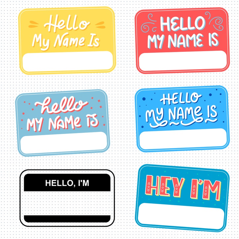 Hello My Name is SVG Name Tag SVG Cut Files for Newborn Baby - Etsy