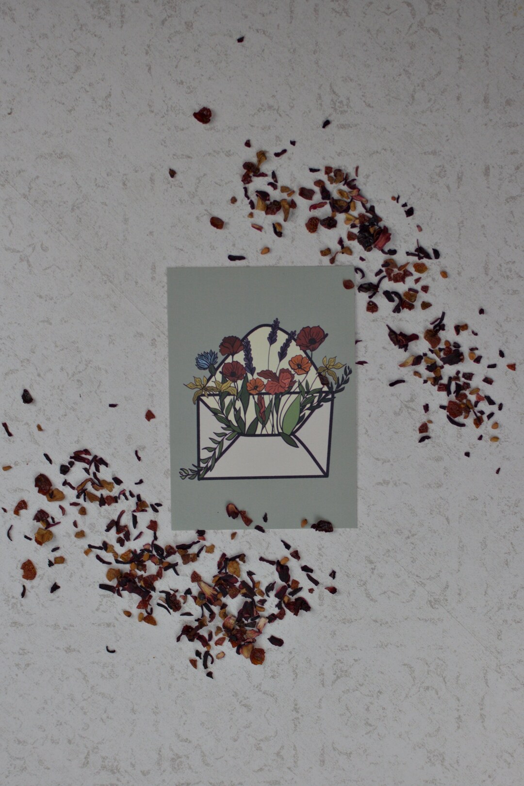 Card DIN A6 "flowers in an Envelope" Greeting Card - Etsy
