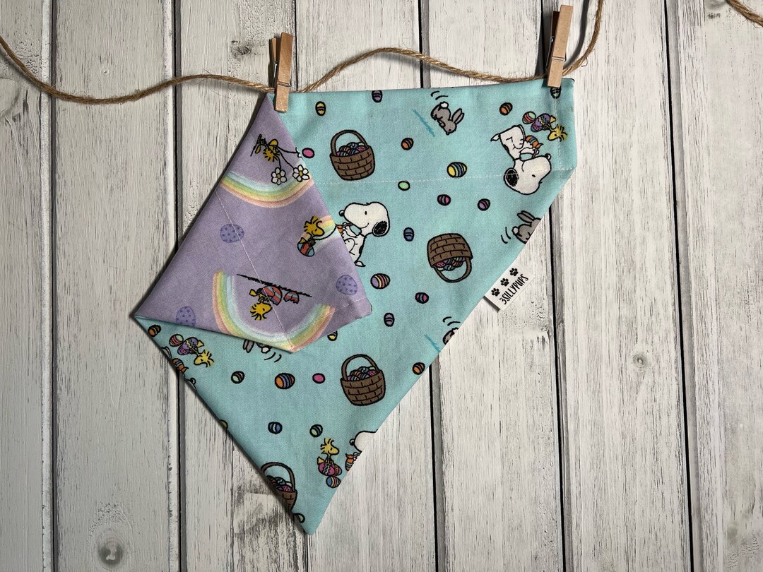 Snoopy and Woodstock Easter Reversible Over the Collar Bandana - Etsy