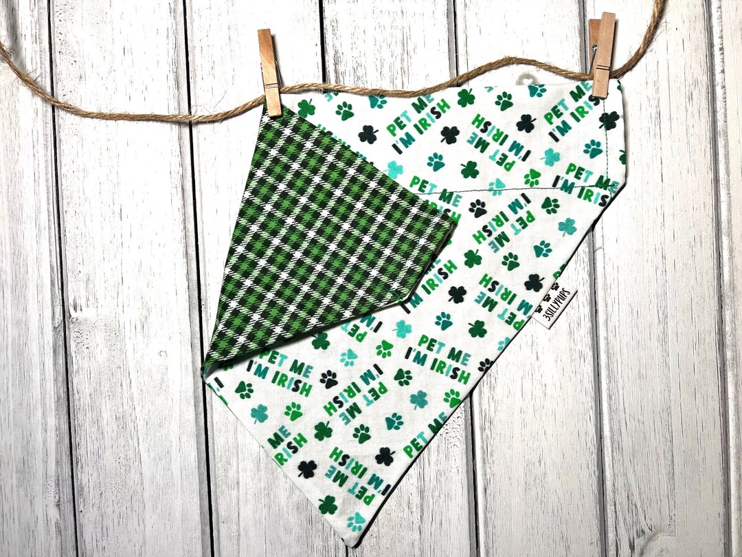Pet Me I'm Irish Over the Collar Bandana - Etsy