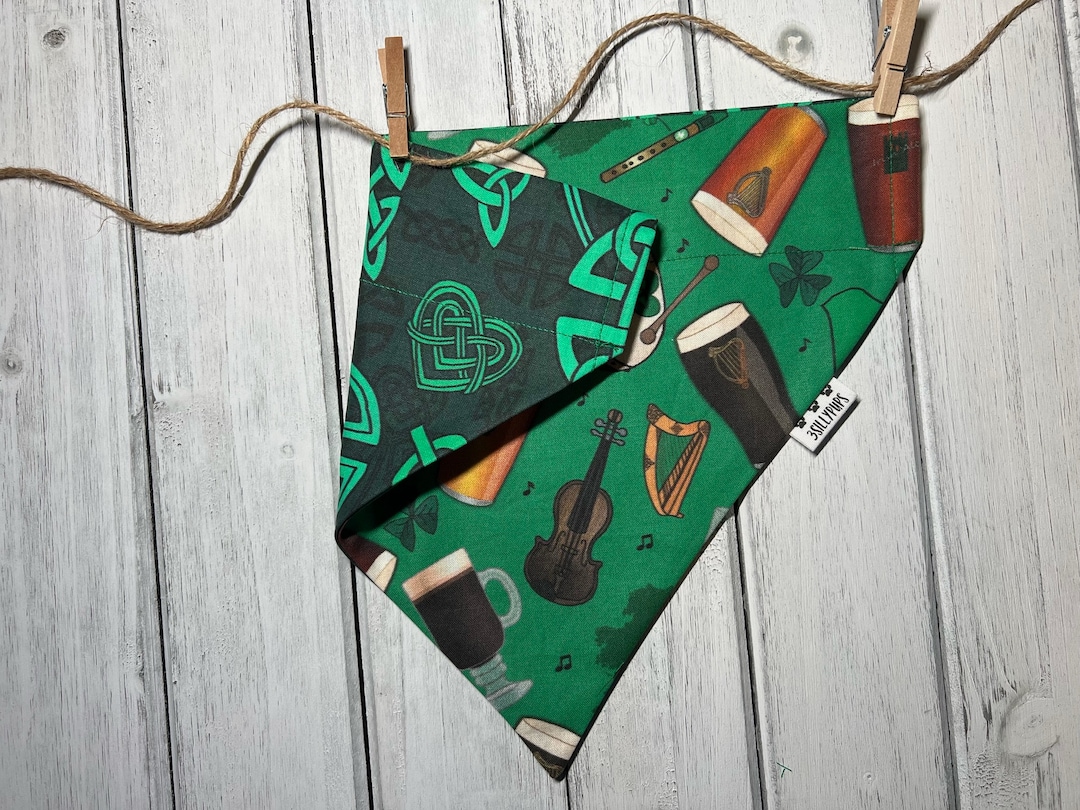 Irish Fun Reversible Over the Collar Bandana - Etsy
