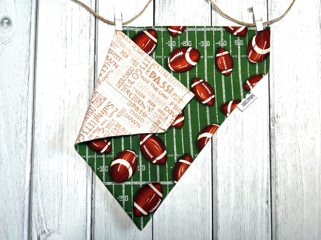 Football Reversible Over the Collar Bandana - Etsy