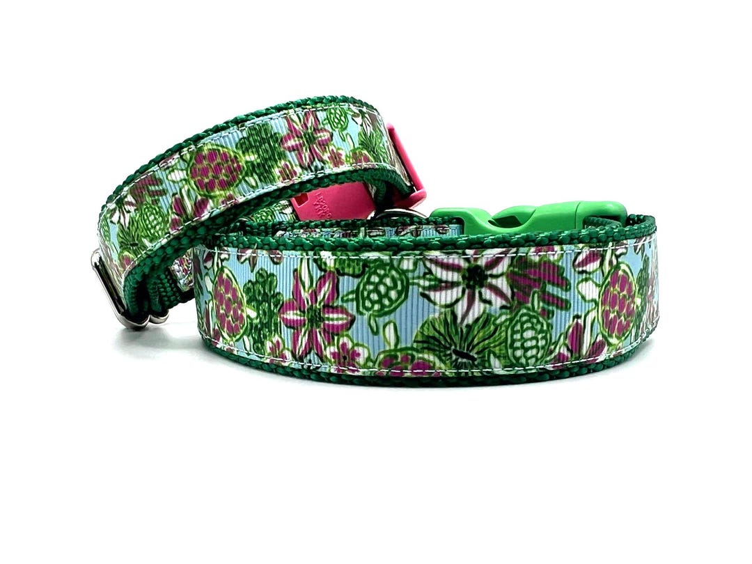 Tropical Turtles Dog Collar - Etsy