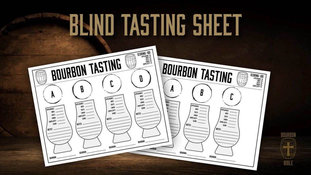 Bourbon Blind Tasting Guide (4 Glasses) - Etsy