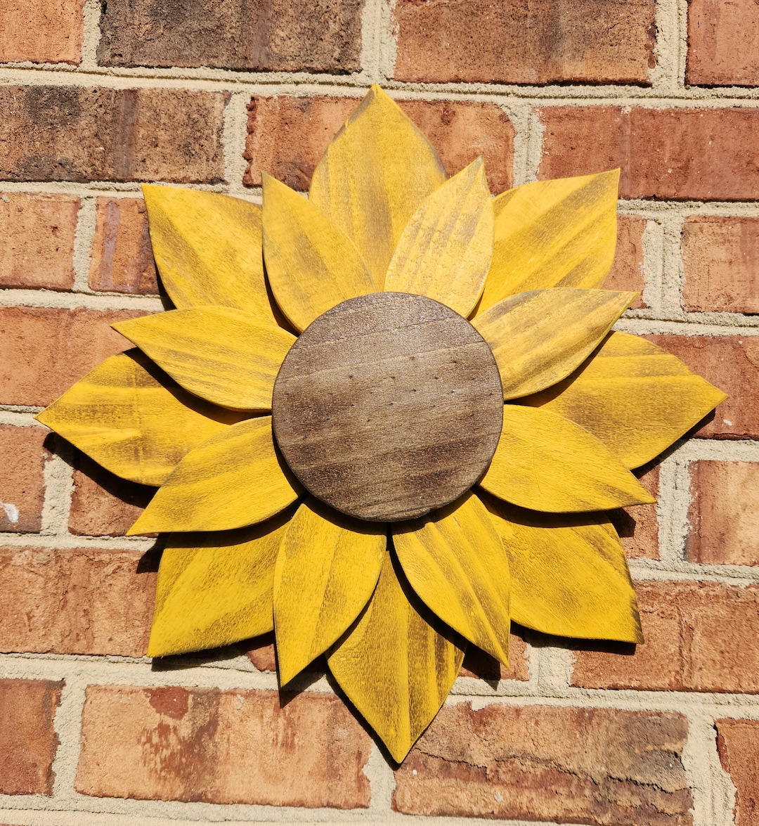Farmhouse Wooden Sunflower - Etsy