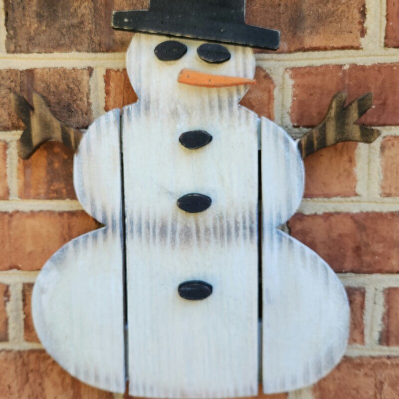 Wooden Snowman - Etsy