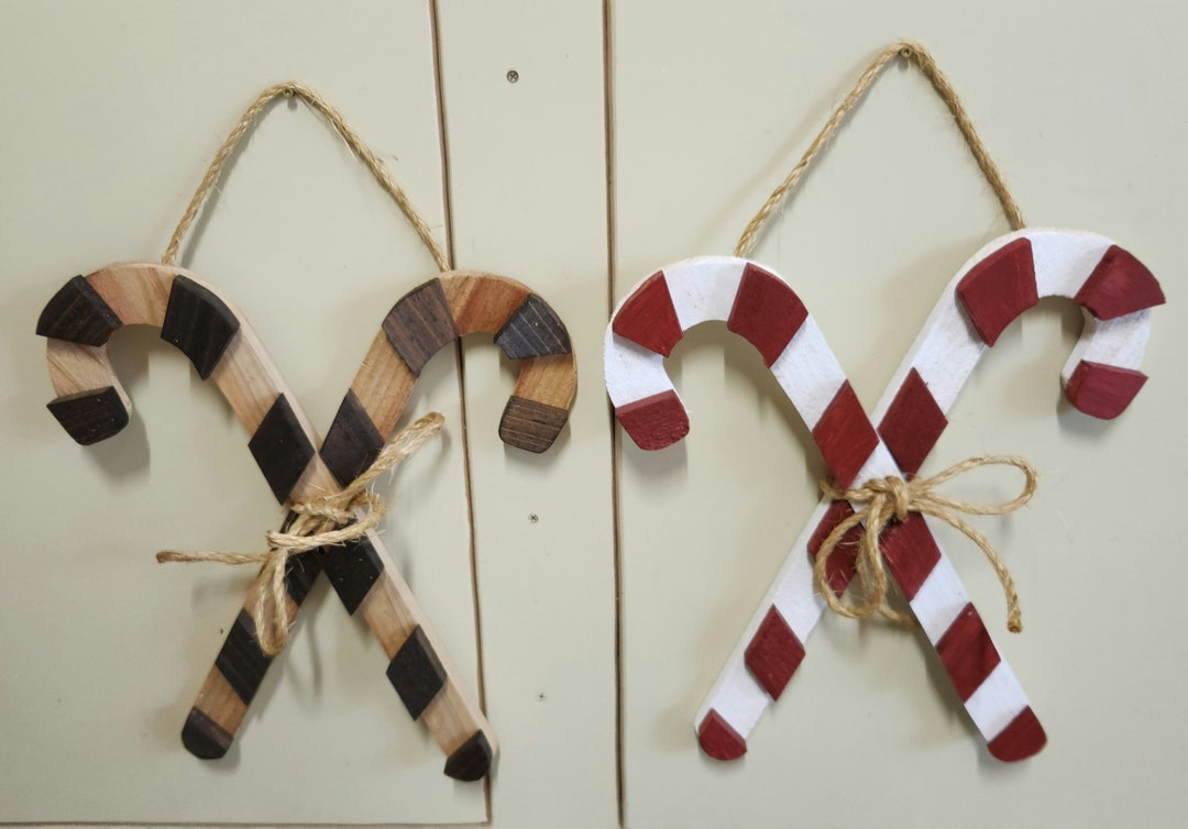 Farmhouse Wooden Candy Canes - Etsy
