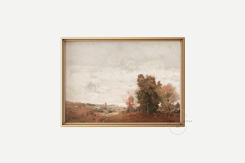Fall Artwork Printable, Vintage Autumn Landscape Print - Etsy