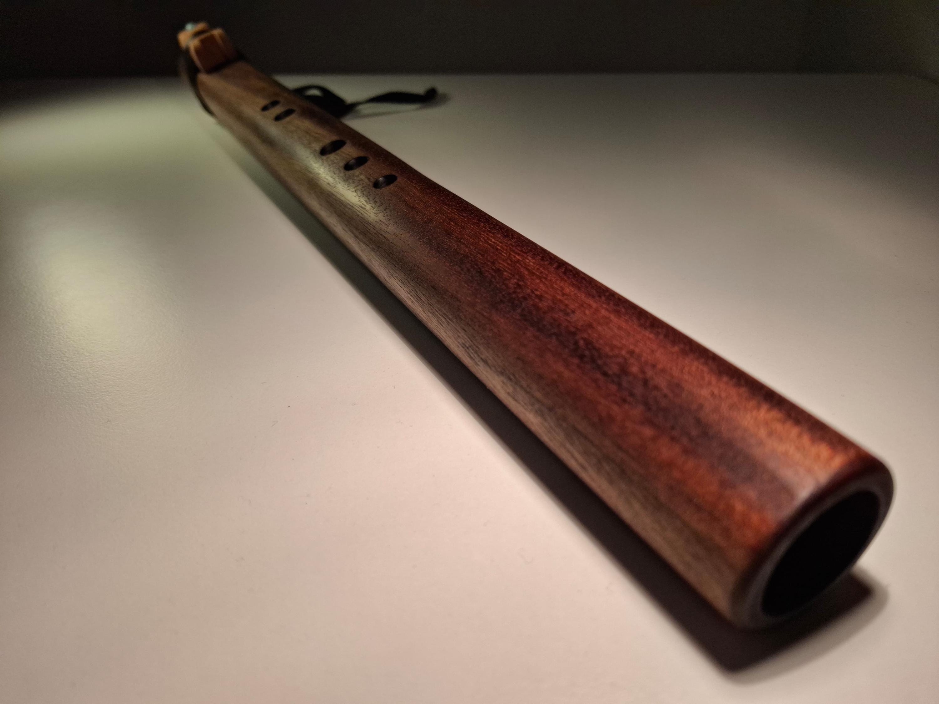 Native American Flute Key of Low D/eb 432hz Exotic African Walnut Wood ...