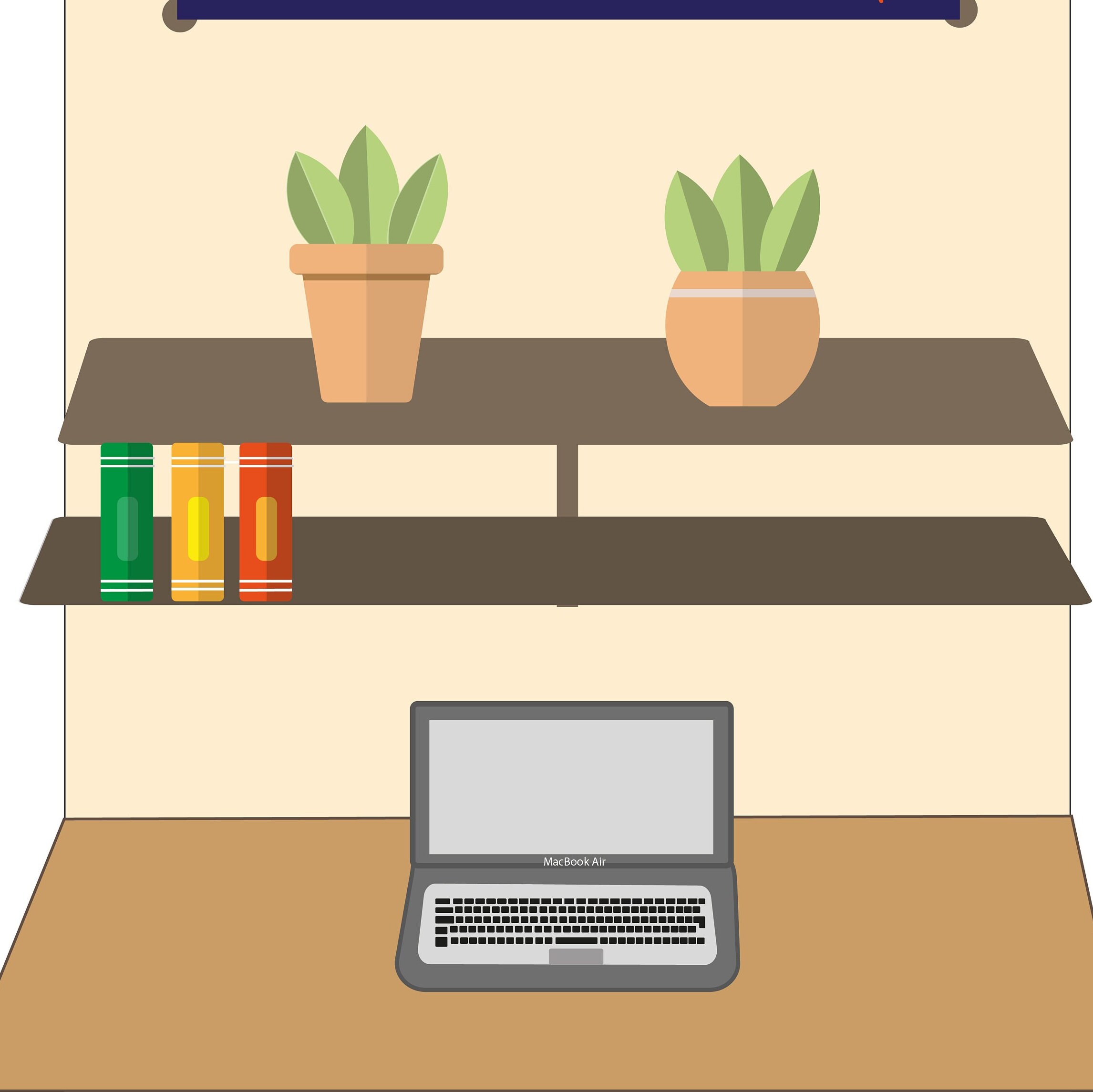 Desk Illustration - Etsy