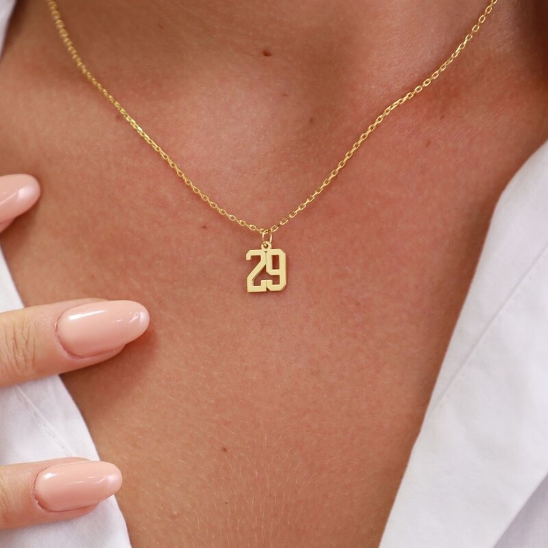 Number Necklace - Etsy