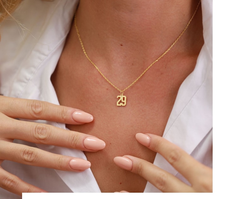 Custom Number Necklace Number Jewelery Date Necklace - Etsy