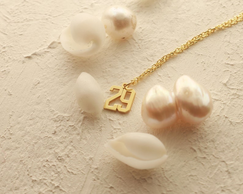 Custom Number Necklace Number Jewelery Date Necklace - Etsy