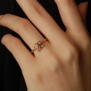 Custom Number Ring, Angel Number Ring, Number Jewelry, Anniversary Date ...