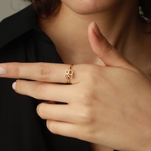 Custom Number Ring, Angel Number Ring, Number Jewelry, Anniversary Date ...