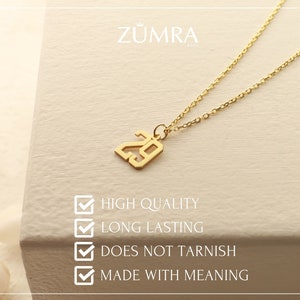 Custom Number Necklace - Number Jewelery - Date Necklace - Number ...