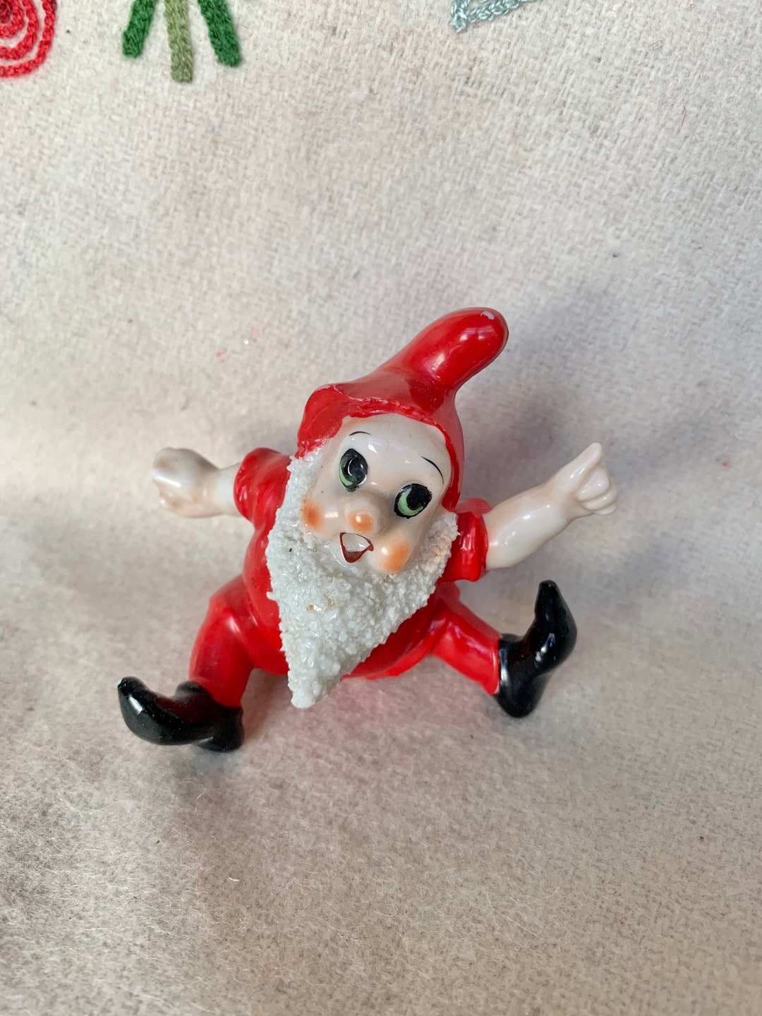 Vintage Santa Elf Figurine - Etsy