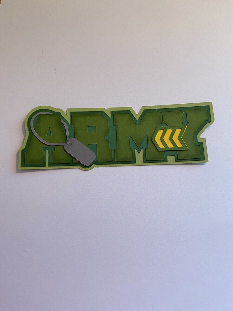 Army Military Title Scrapbook Design Made in Montana Free Shipping - Etsy