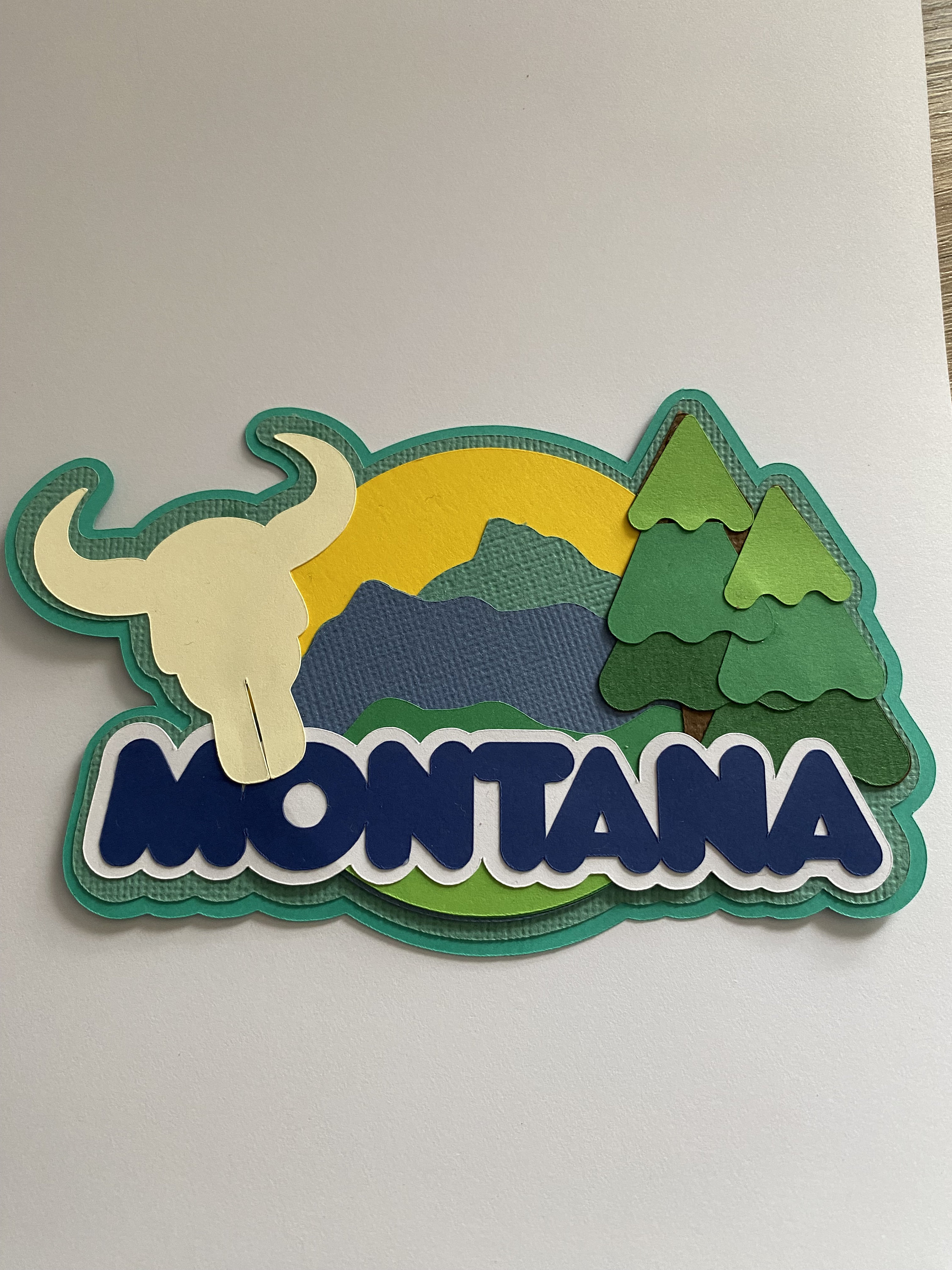 Montana State Title Papercraft Scrapbook Designs - Etsy