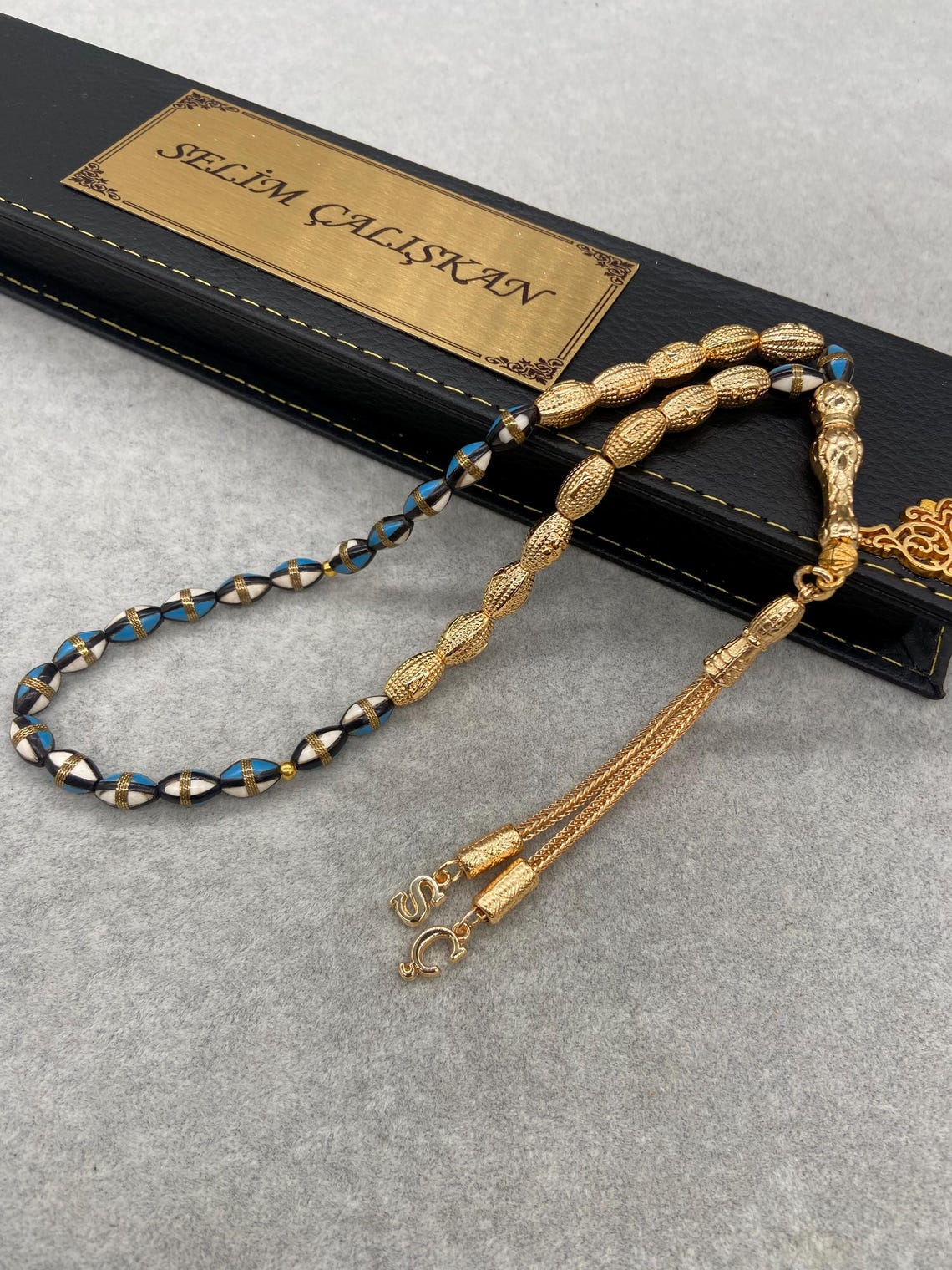 Luxury Personalized Rosary Gift for Him-personalized Gold Plated Kuka ...