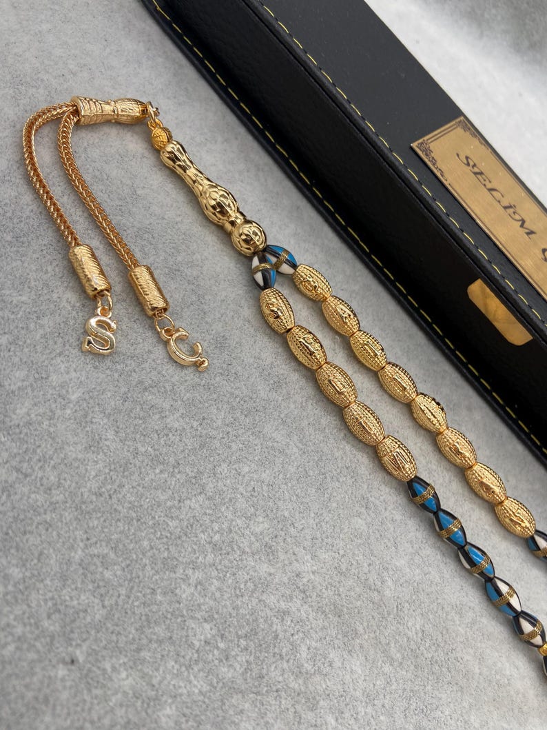 Luxury Personalized Rosary Gift for Him-personalized Gold Plated Kuka ...