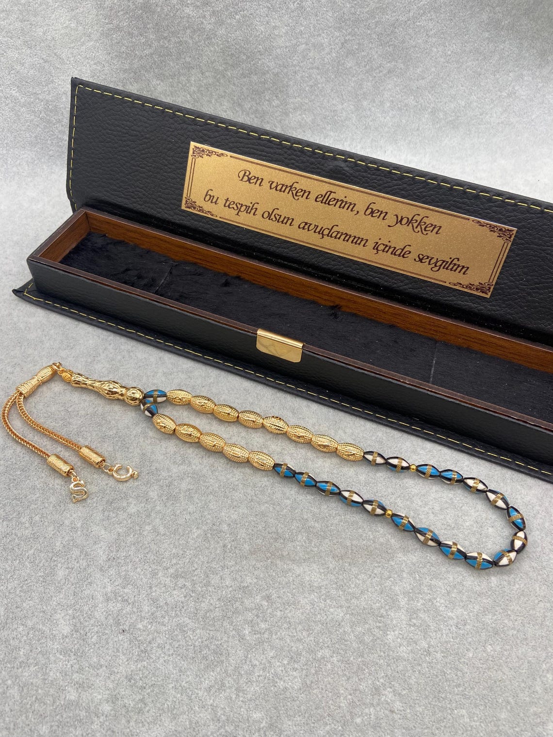 Luxury Personalized Rosary Gift for Him-personalized Gold Plated Kuka ...