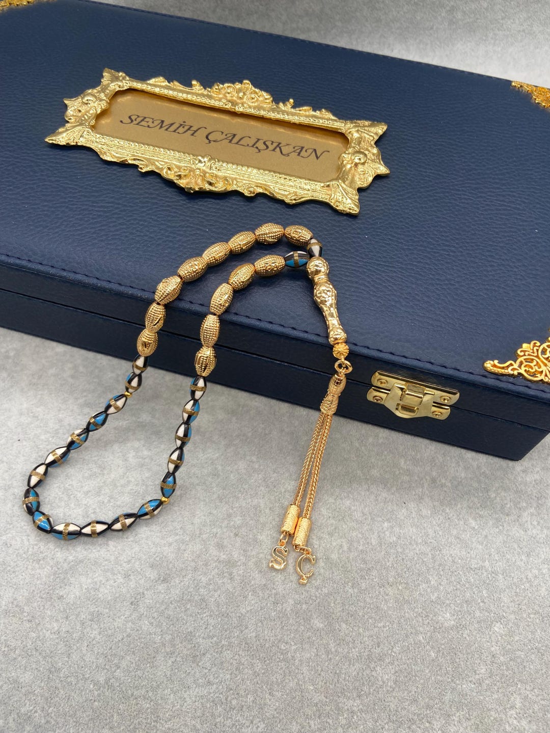 Luxury Personalized Rosary Gift for Him-personalized Gold Plated Kuka ...