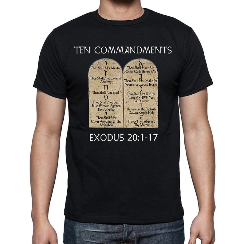Exodus 20:1-17 the 10 Commandments Bible Scripture Gods Laws Graphic ...