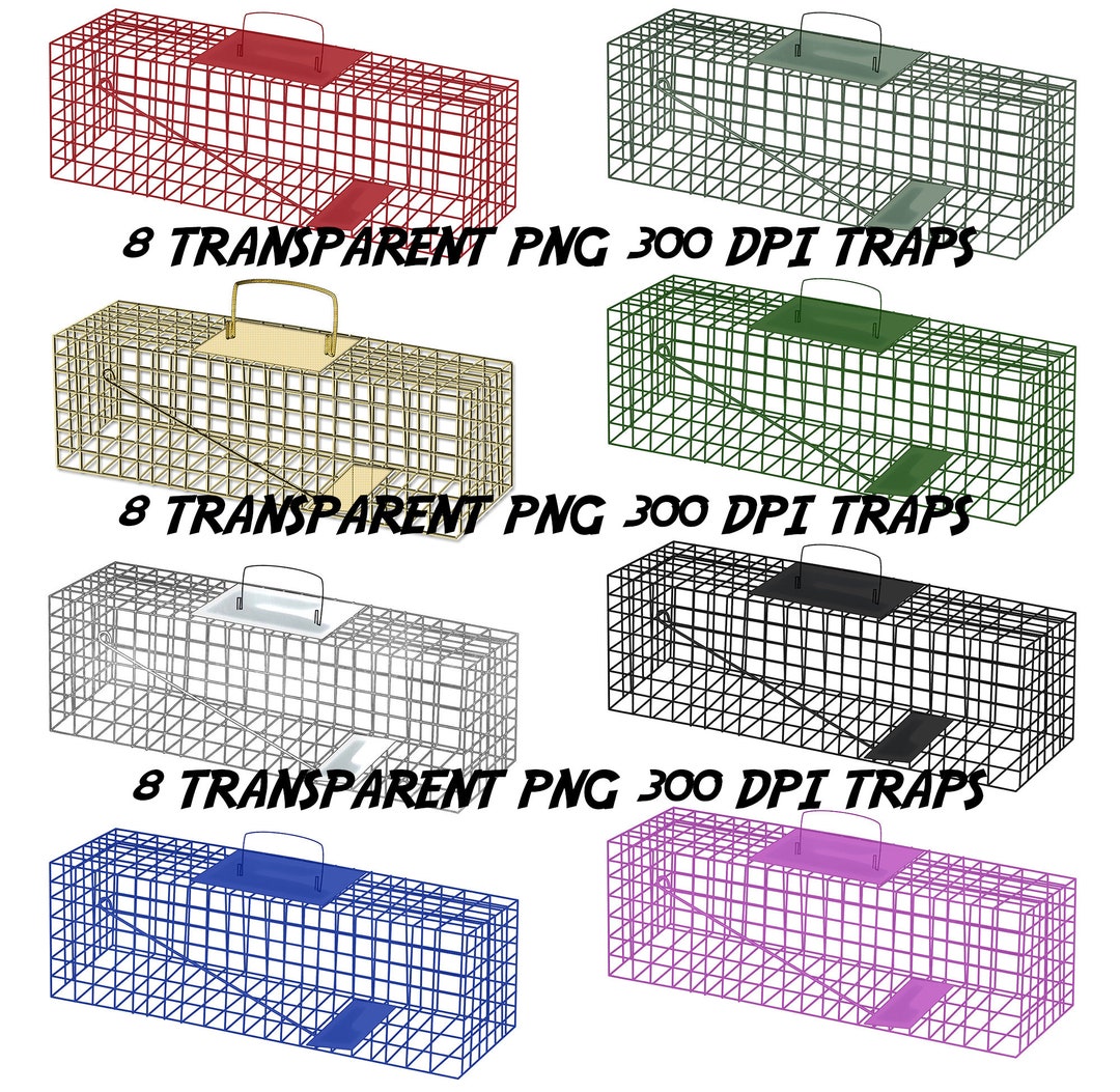 All 8 Cat Traps in Color Graphic Design Sublimation High Resolution PNG ...