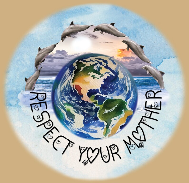 PNG Graphic Clip Art Planet Earth Day Respect Your Mother - Etsy