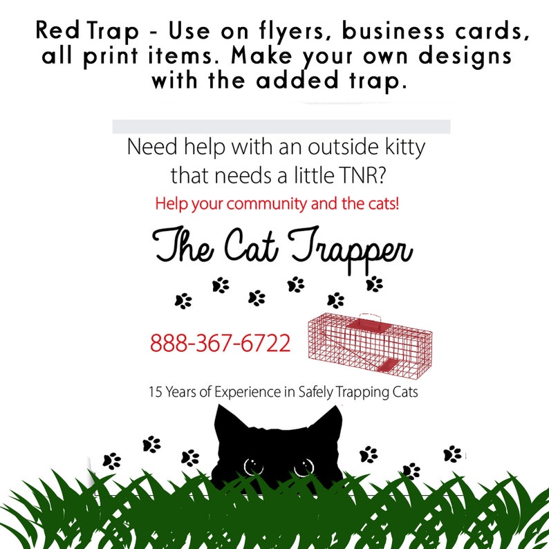 Red Cat Trap High Resolution PNG Graphic - Etsy