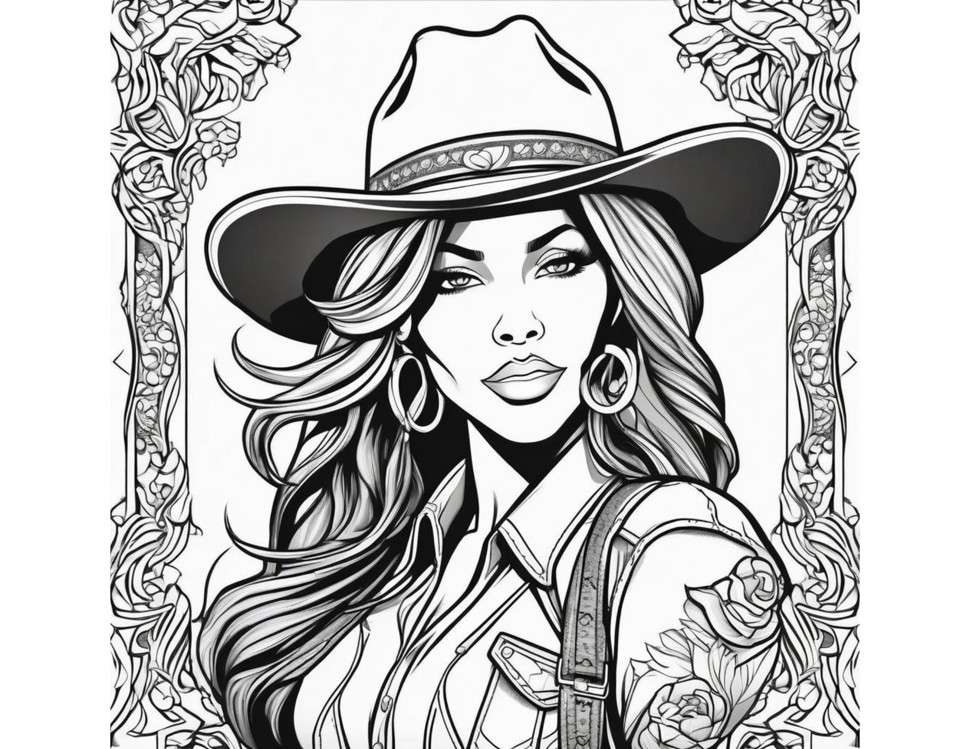 Black Cowgirls Coloring Pages / Adult Coloring Pages - Etsy