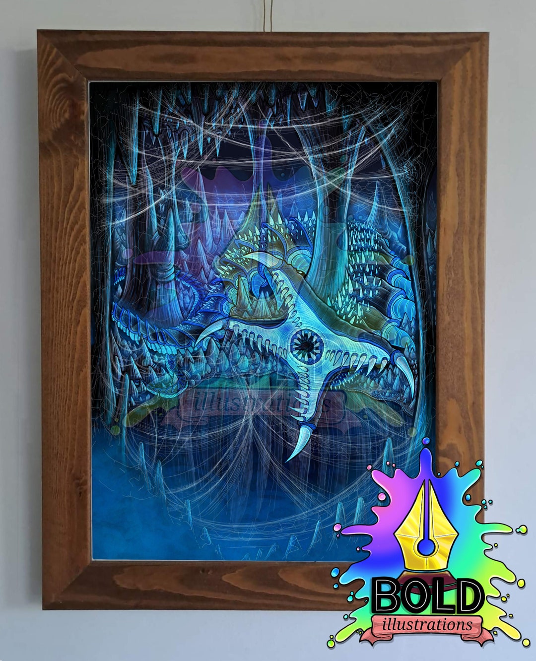 Cavern Stalker A4 Fantasy Art Print - Etsy