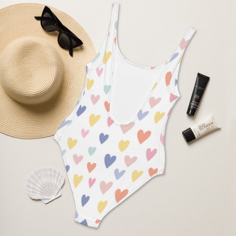 One-piece 2024 Collection Love Hearts Bathing Suit, Heart Swimwear ...