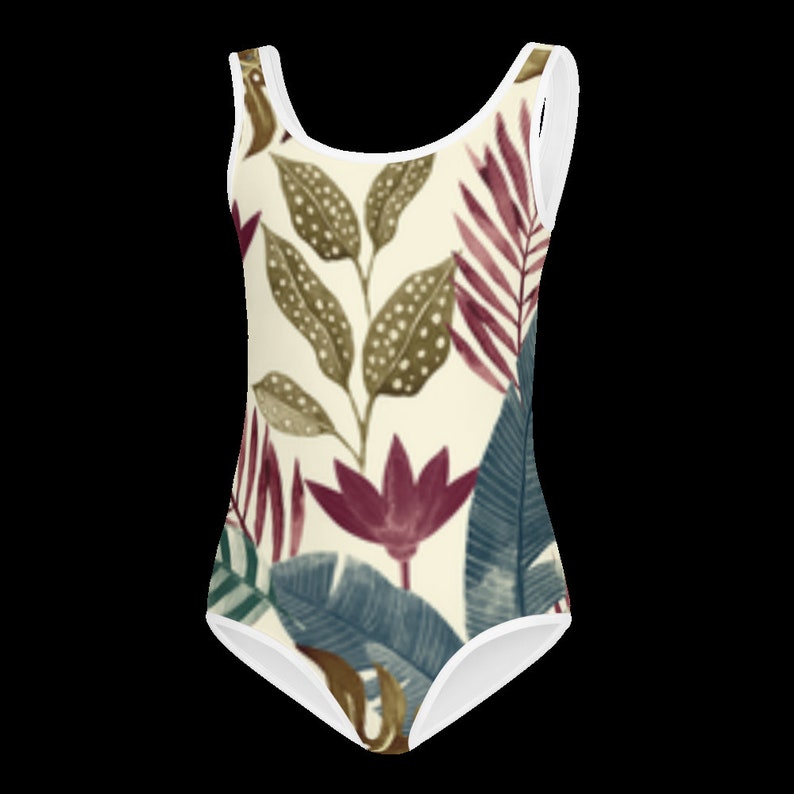 Botanical Charm Little Girls' Swim Suit, Kids Bathing Suit, Kids ...