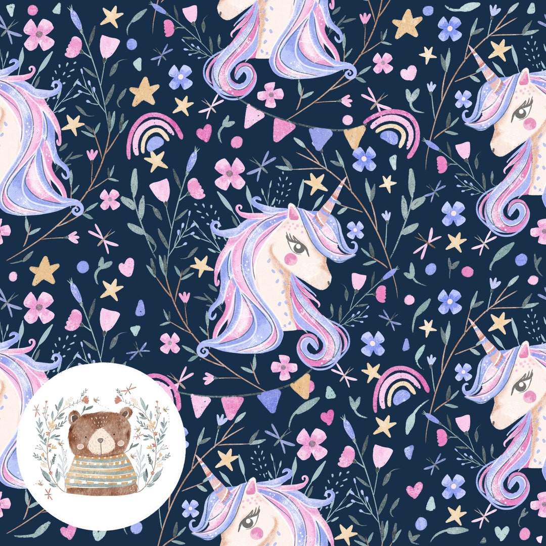 Unicorn Seamless Pattern, Unicorn Seamless Digital Paper, Unicorn ...