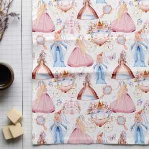 Princess Seamless Pattern Fairytale Digital Paper Princess Repeat ...