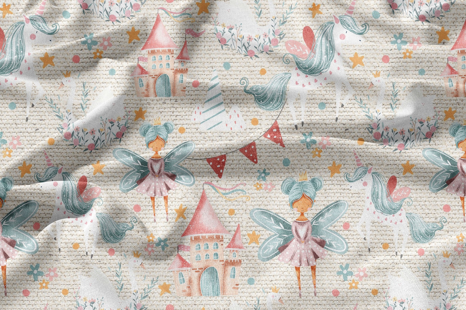 Seamless Pattern Fairytale Seamless Digital Paper Fairy Scrapbook Paper ...