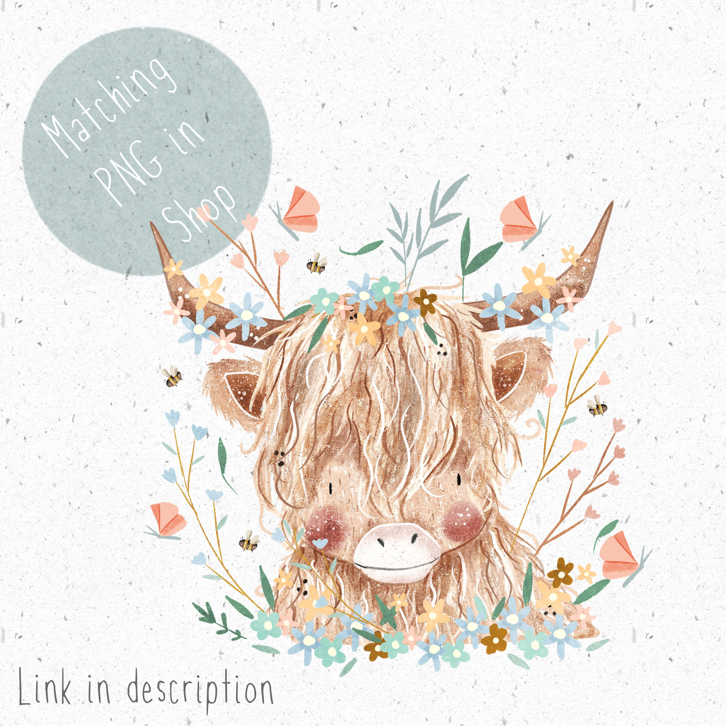 Seamless Pattern Highland Cow Seamless Digital Paper Highland - Etsy