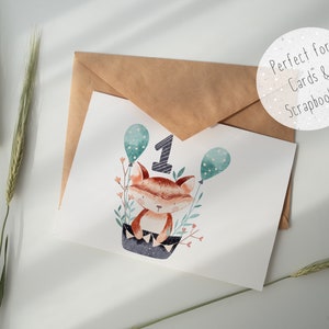 PNG for Sublimation First Birthday Clipart Cute Fox PNG Wild One ...
