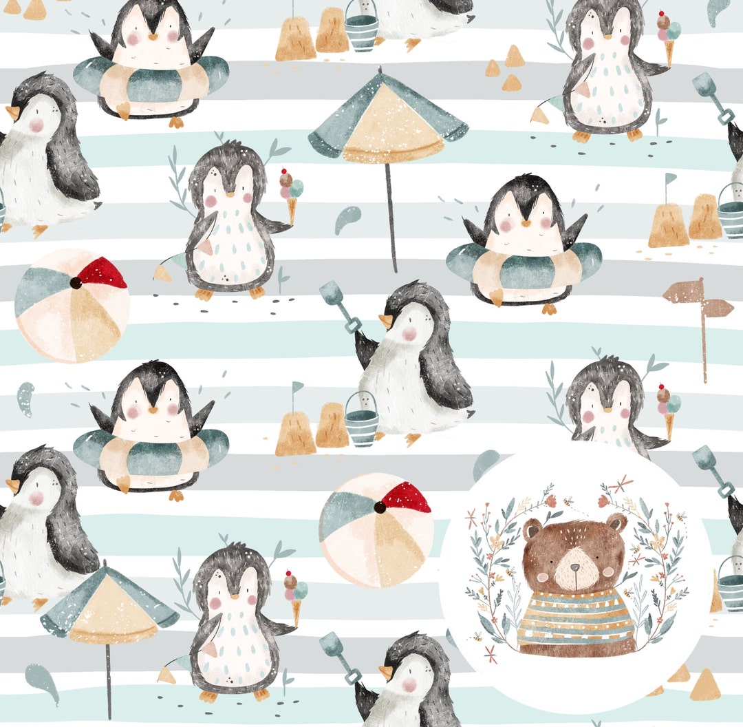 Penguin Seamless Pattern Penguin Digital Paper Penguin Repeat Pattern ...