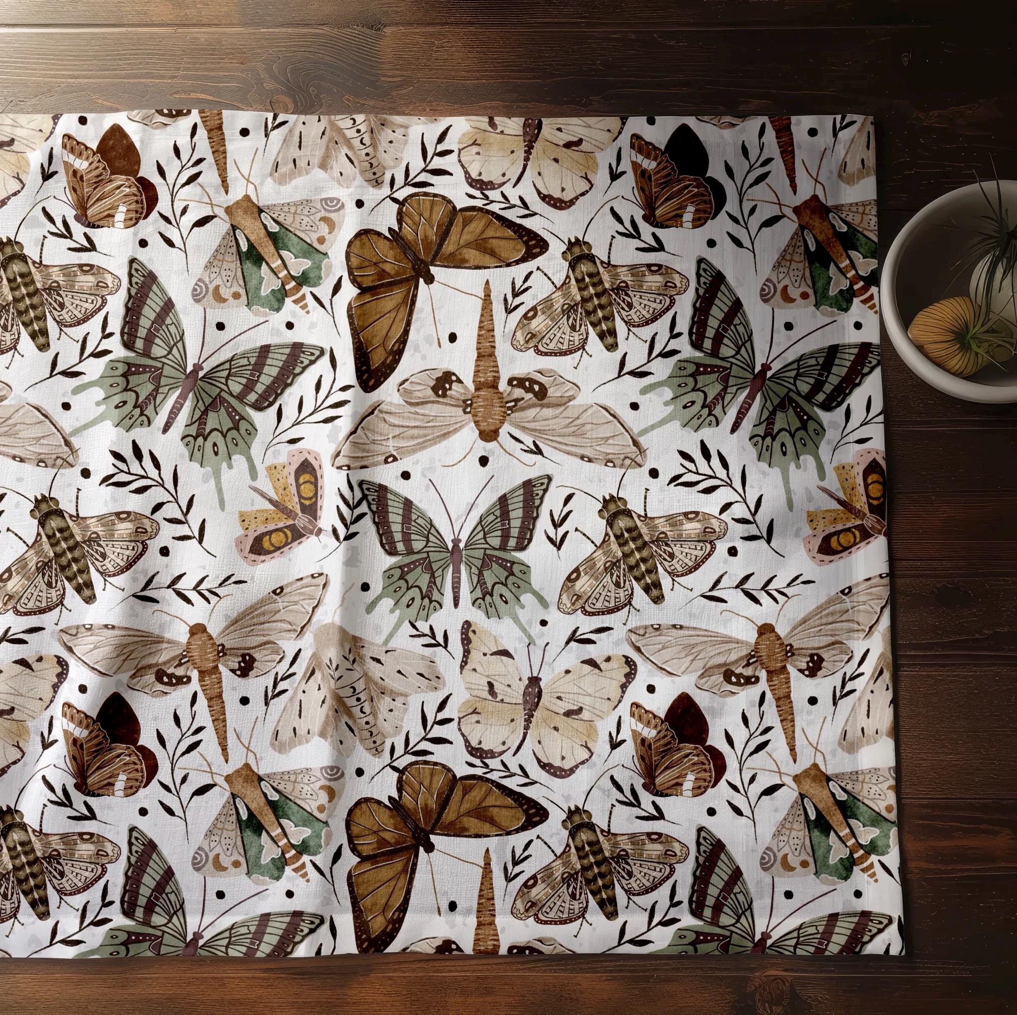 Seamless Butterfly Repeat Pattern for Fabric Insect Digital Paper Moth ...