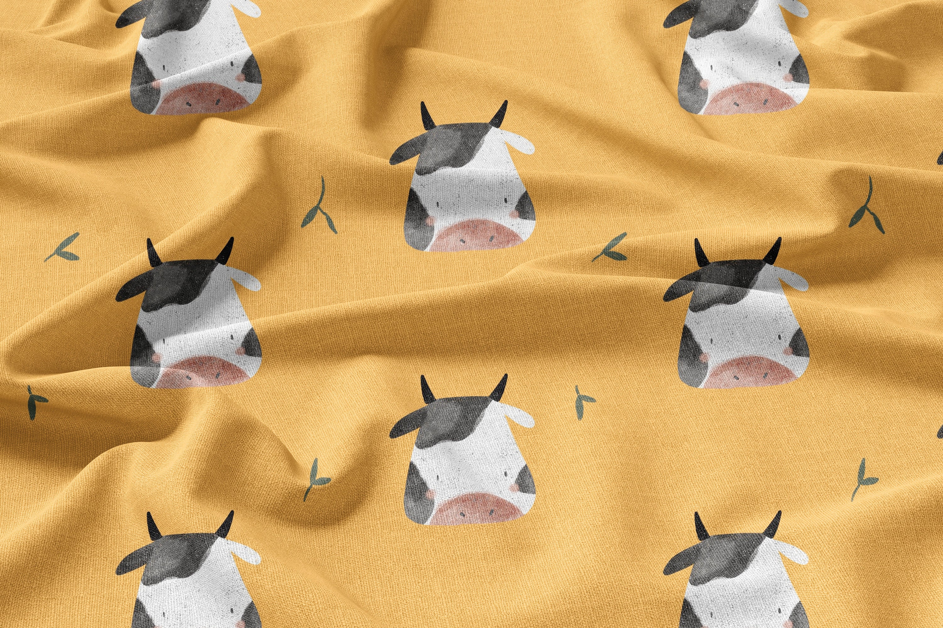 Seamless File Cow Repeating Pattern for Kids Cow Design for Fabric Cow ...