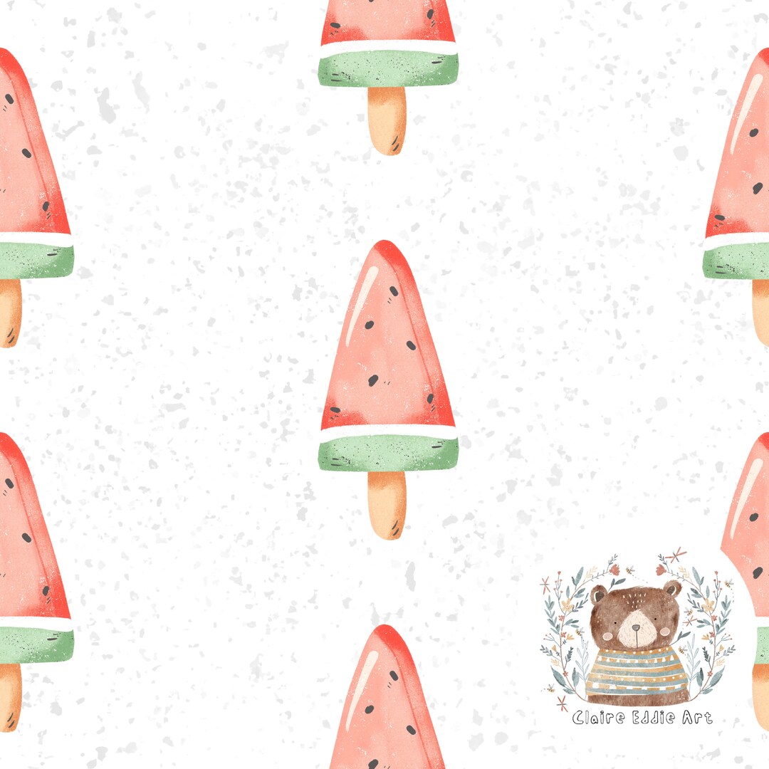 Seamless Pattern Icecream Repeat Pattern for Fabric Icepop Seamless ...
