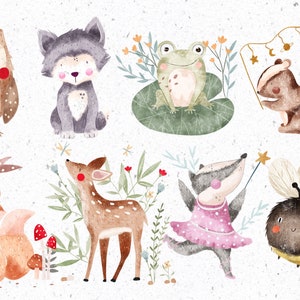 Set of 29 Pngs for Sublimation Mega Woodland PNG Bundle Forest Animals ...