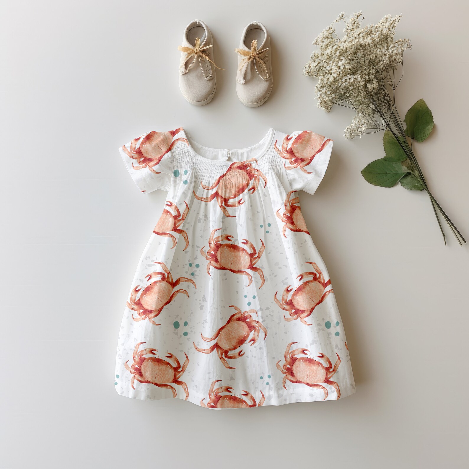 Seamless Pattern Crab Repeat Pattern for Fabric Shell Fish Digital ...