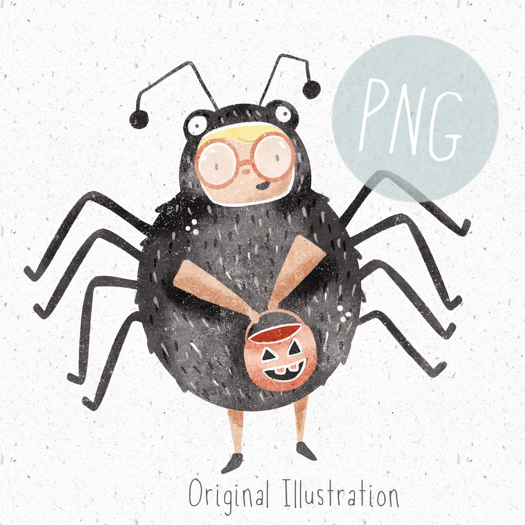 Cute Halloween Clipart Spider PNG Halloween Download Boy Clipart Cute ...
