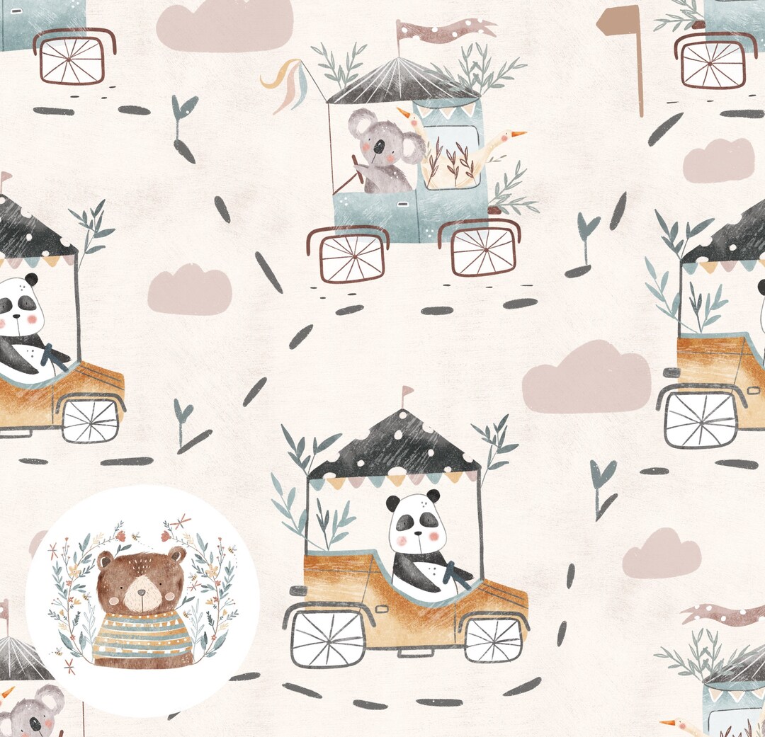 Seamless File Transport Repeat Car Pattern for Fabric Cute Vehicle ...