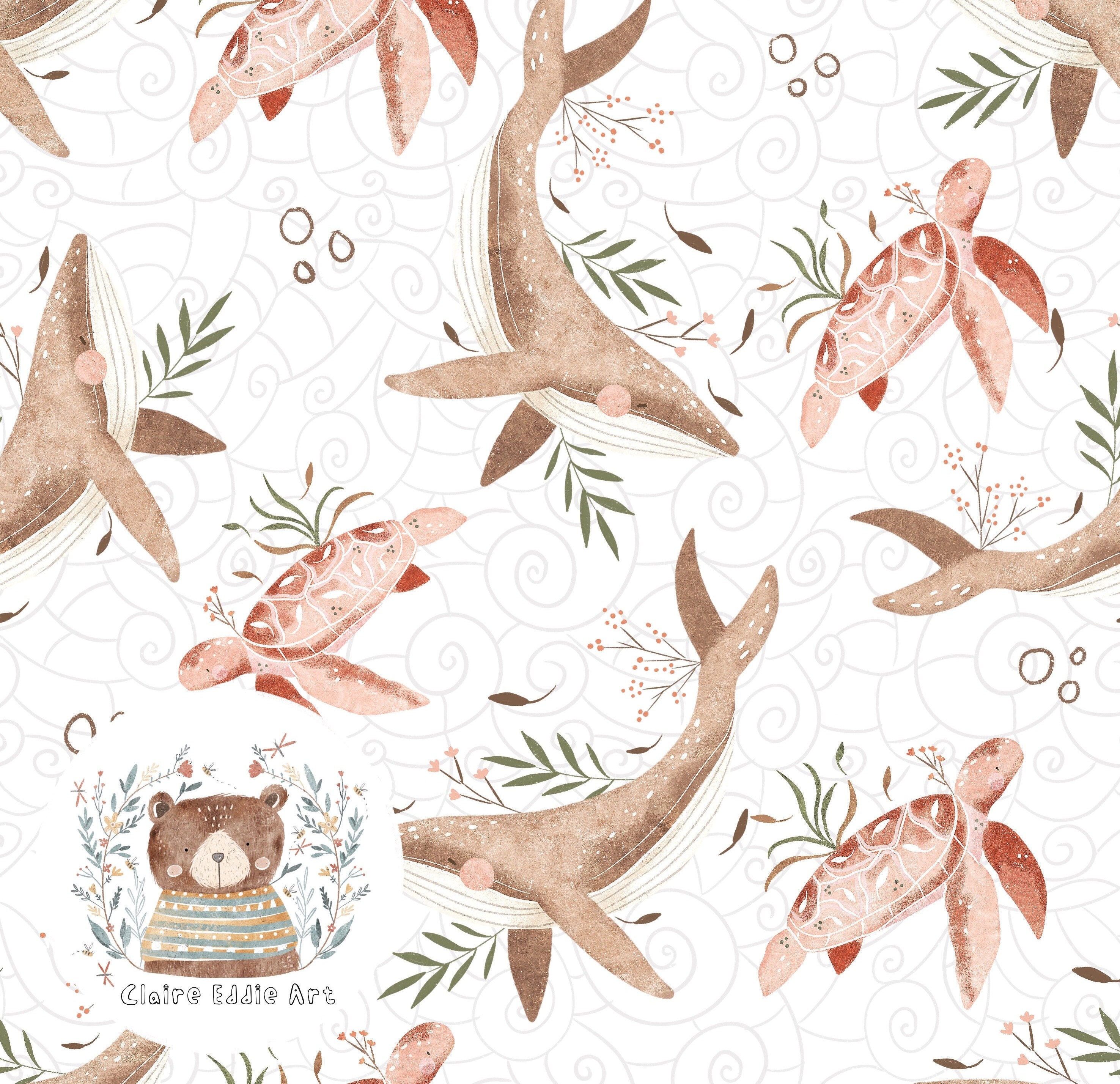 Sea Turtle Seamless Pattern Cute Patterns for Kids Clothing - Etsy