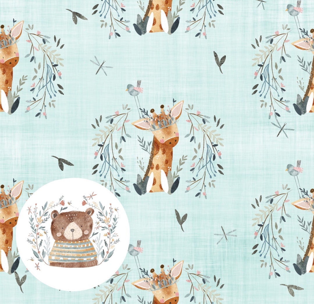 Giraffe Seamless Pattern Giraffe Digital Paper Giraffe Repeat Pattern ...
